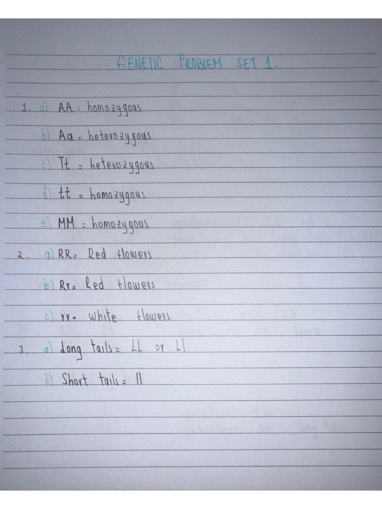 Genetic Problem Set | PDF