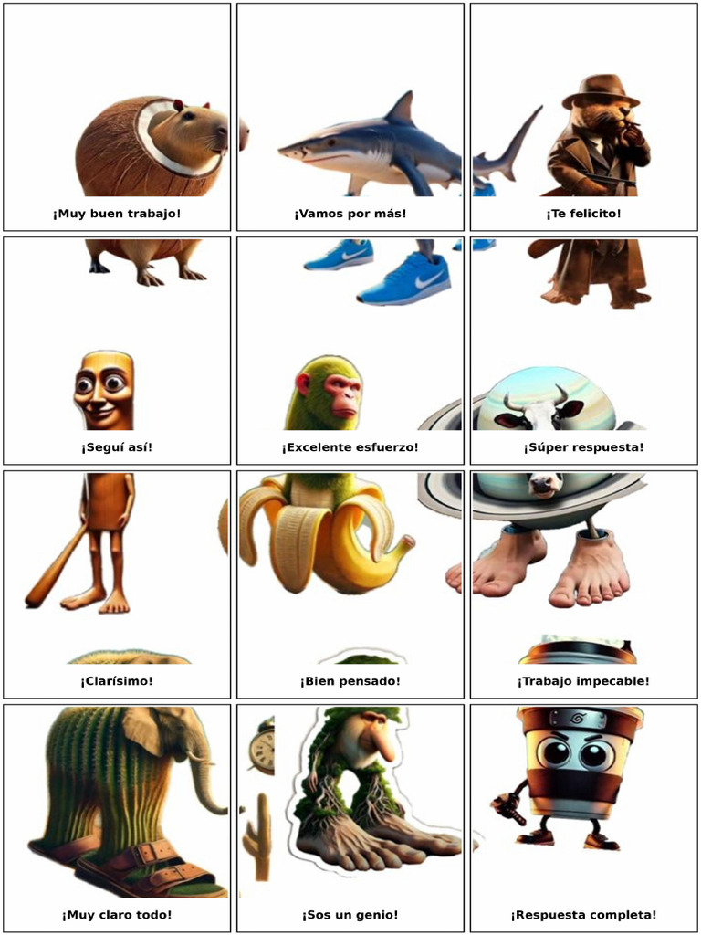 Stickers Correccion Personajes | PDF