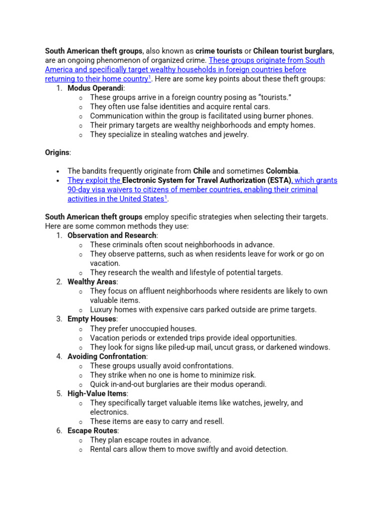 South American Theft Groups Explained | PDF | Identity Theft | Crimes