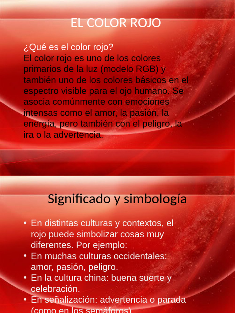 El Color Rojo Ismeni | PDF | Color | Rojo
