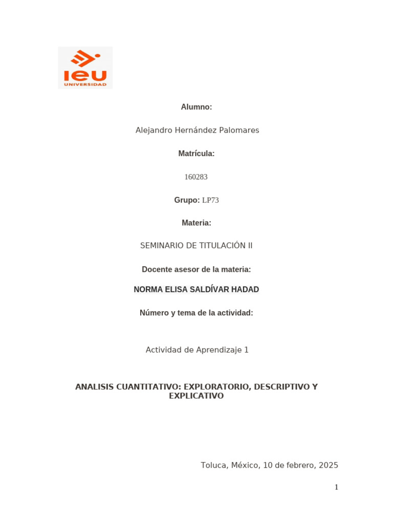 Sem Titul Ii Act 1 | PDF | Datos | Investigación cuantitativa