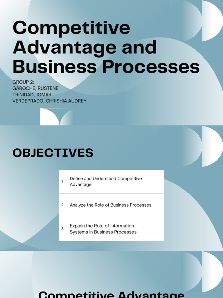 Competitive Advantage and Business Processes | PDF | Business Process | Supply Chain Management