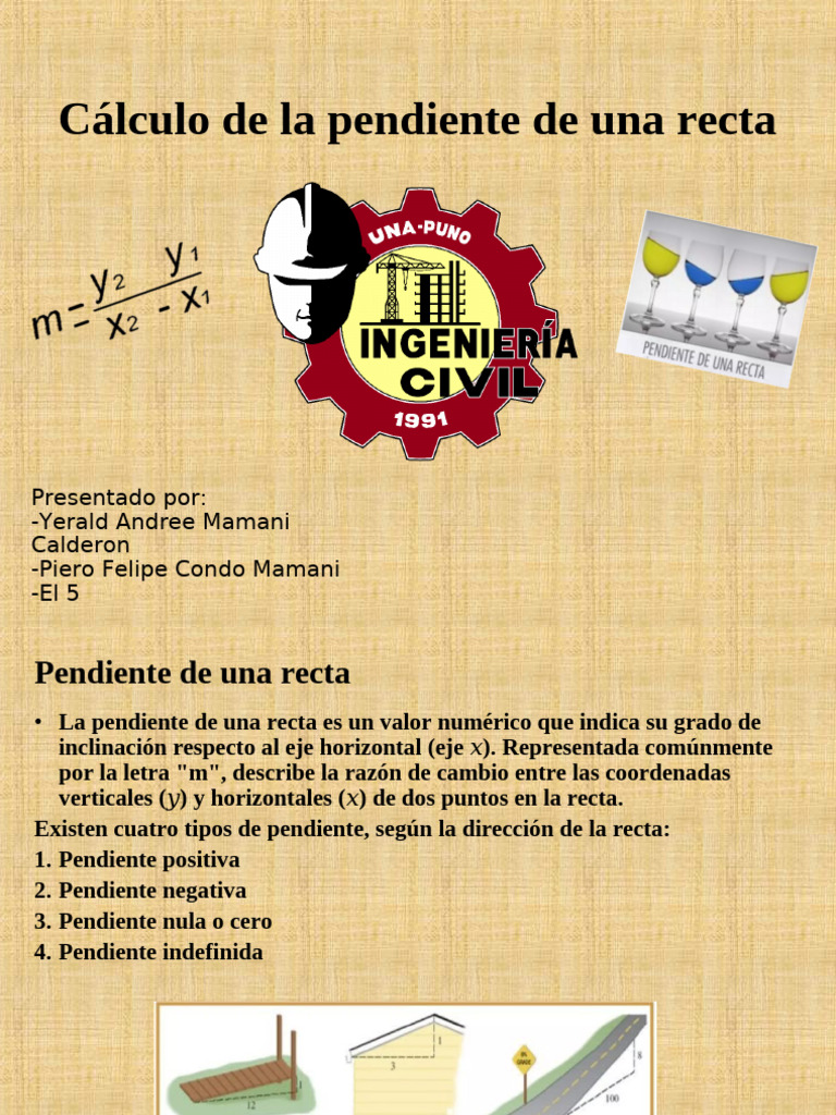 pendiente | PDF | Pendiente | Línea (geometría)