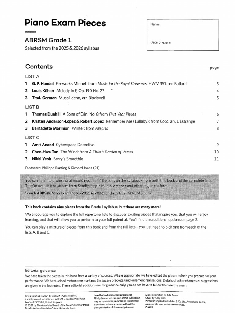 2025-26 Piano ABRSM syllabus | PDF | Sonata | Classical Music