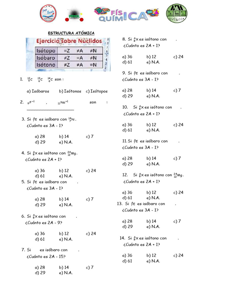Tipos de Núclido | PDF