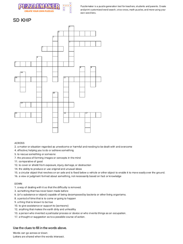 Criss-Cross Puzzle Creation Guide | PDF