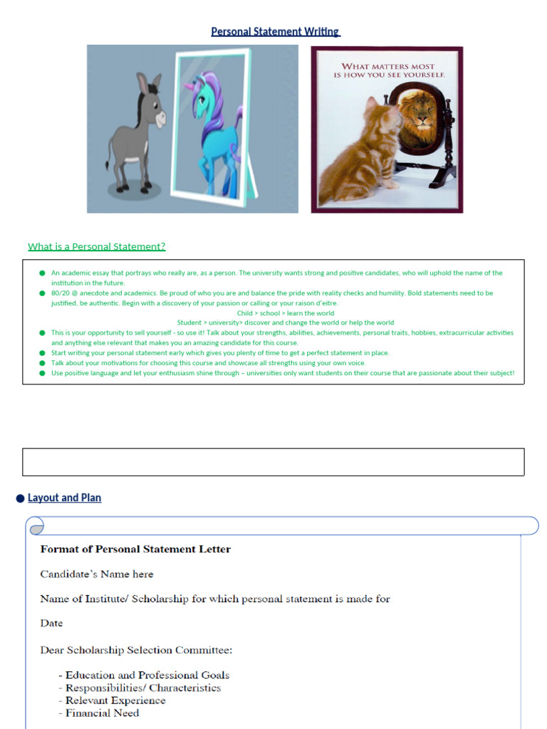 Personal Statement Writing | PDF