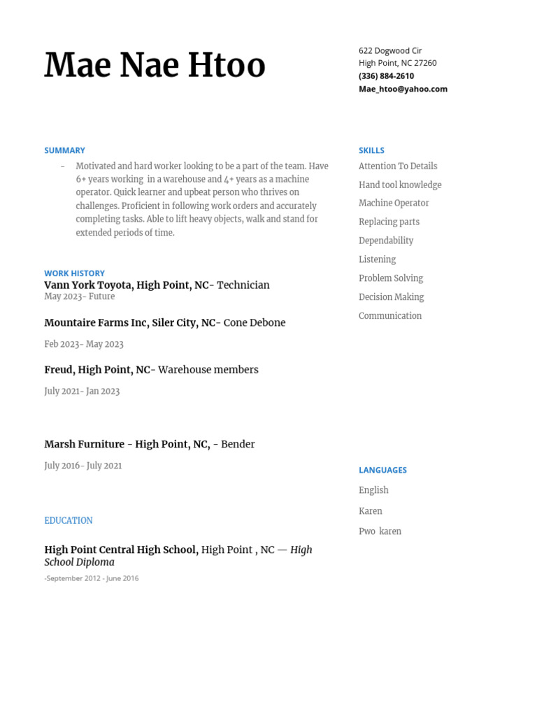 Mae Resume Completed 1 | PDF