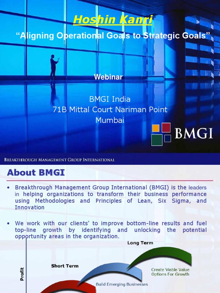Bmgi Webinar Hoshin Kanri | PDF | Strategic Management | Lean Manufacturing