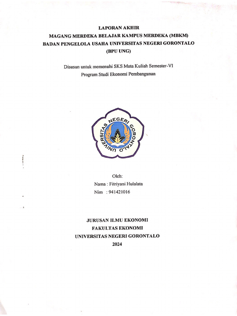 Fitriyani Hulalata - 941421016 (Laporan Ak | PDF