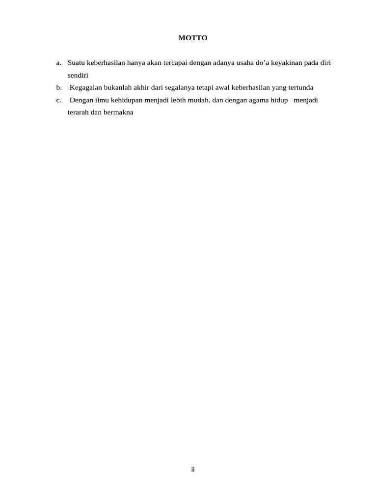 Makna dan Pentingnya Motto Kehidupan | PDF