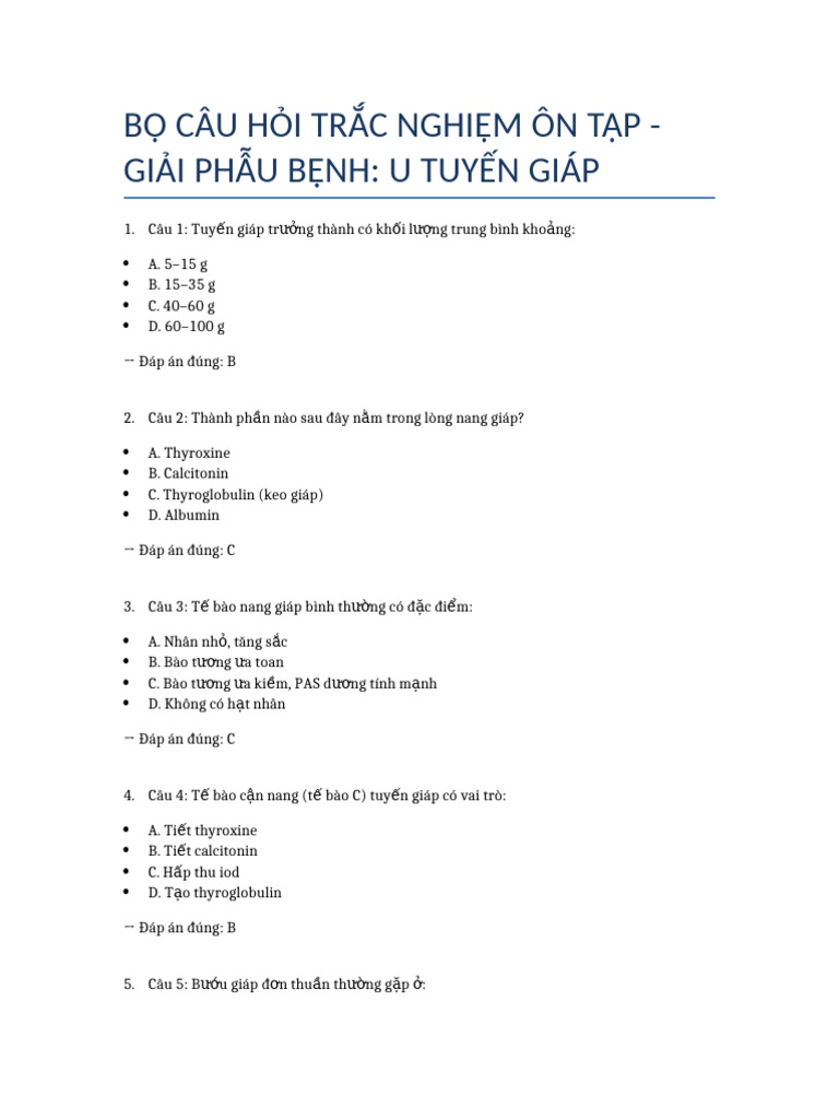 Cau Hoi On Tap GPB U Tuyen Giapddddddddđ | PDF