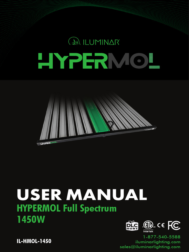 ILUMINAR LED HYPERMOL 1450W Instruction Manual | PDF | Ac Power Plugs And Sockets | Electronics