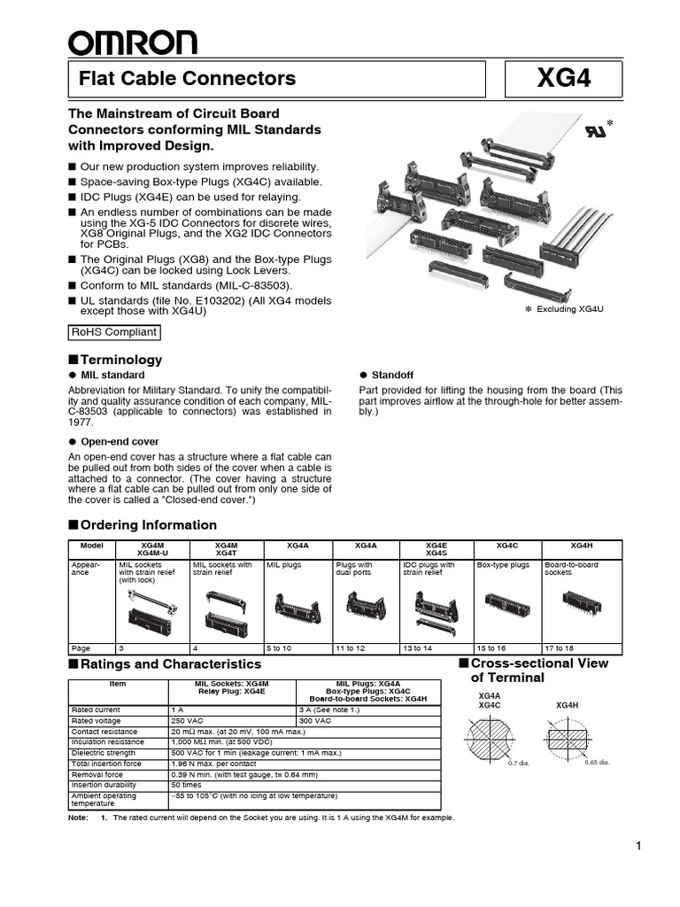 Omron Electronics XG4M 5030-T C231466 | PDF | Electrical Connector ...