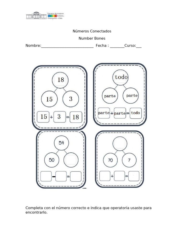 Números Conectados: Actividad de Matemáticas | PDF