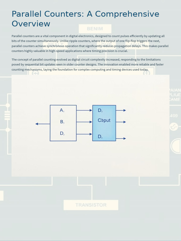 Parallel Counters A Comprehensive Overview | PDF | Computer Engineering | Digital Electronics