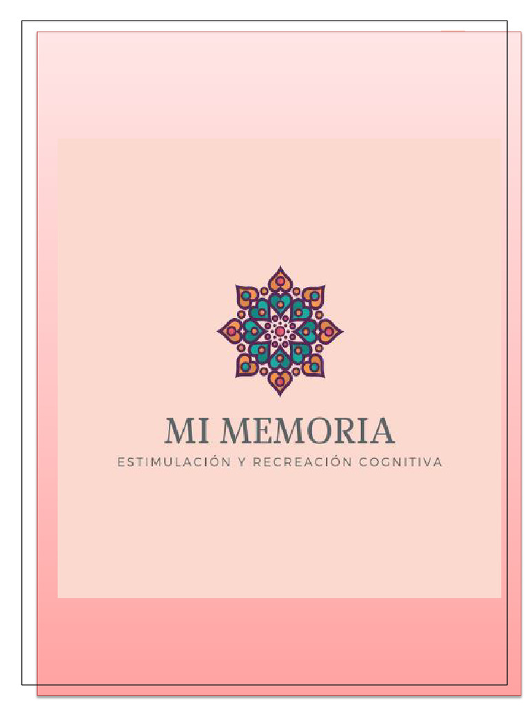 Cuadernillo de Estimulación Cognitiva. NIVEL MEDIO | PDF | Memoria