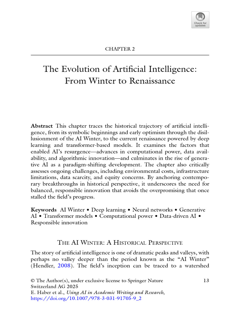 The Evolution of Artificial Intelligence From Winter To Renaissance ...