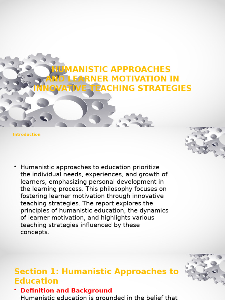 Humanistic Approaches and Learner Motivation | PDF | Motivational ...