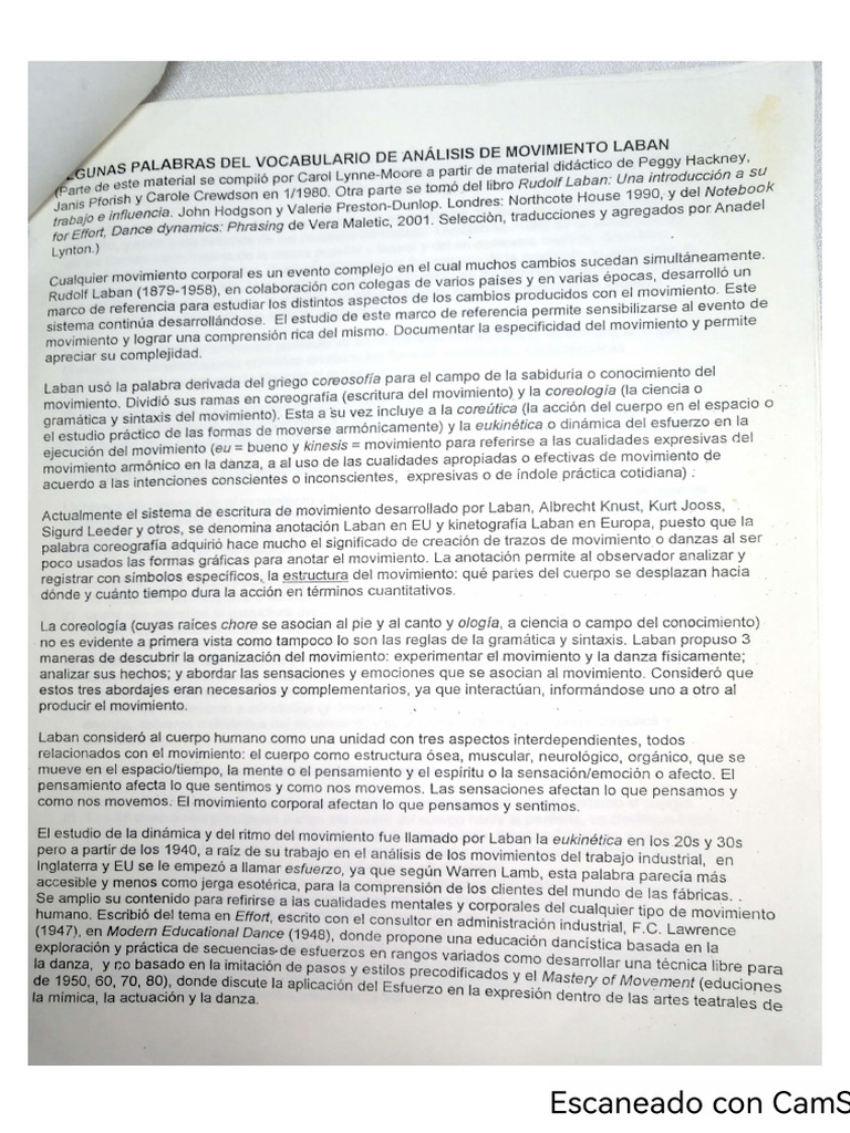 Analisis Del Movimiento de Laban | PDF