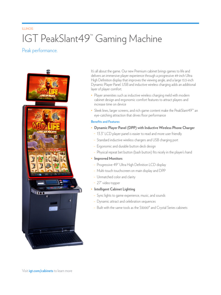 Brochure PeakSlant 49 GamingMachine IL en | PDF | Liquid Crystal Display | Electronics