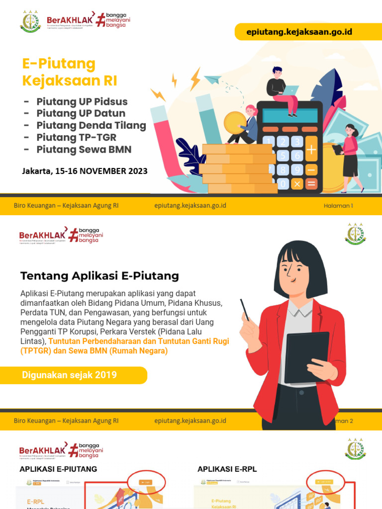 Bimtek E-Piutang Fix | PDF