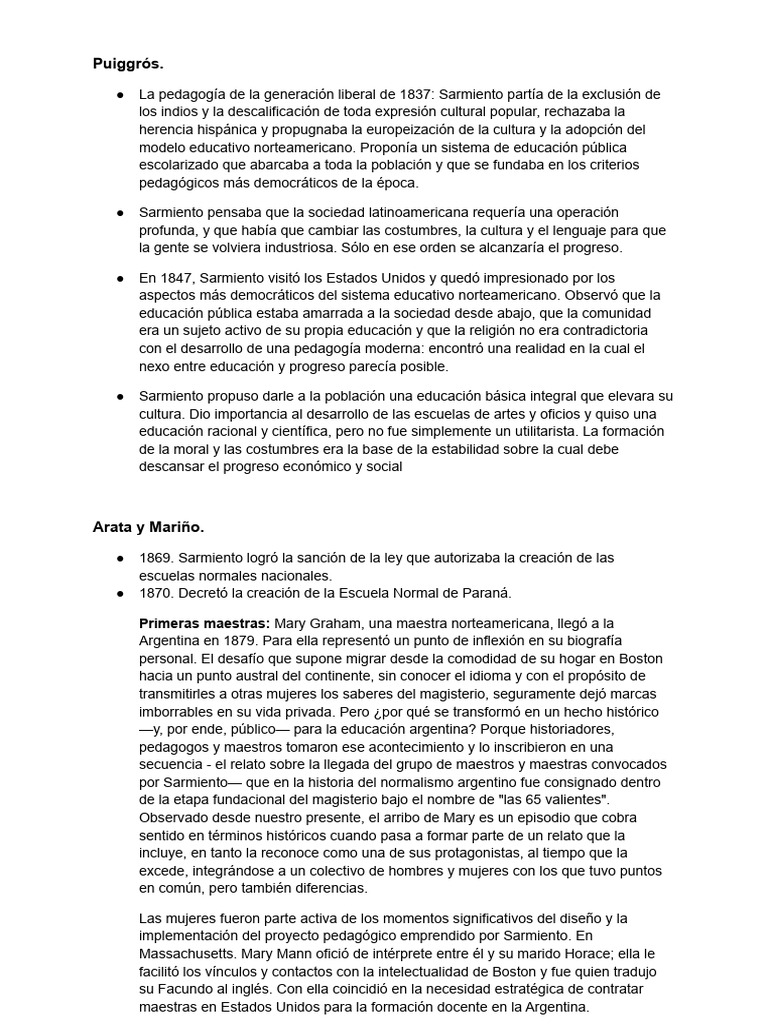 puiggros, arata-mariño, caruso-dussel | PDF | Era de iluminacion | Nación