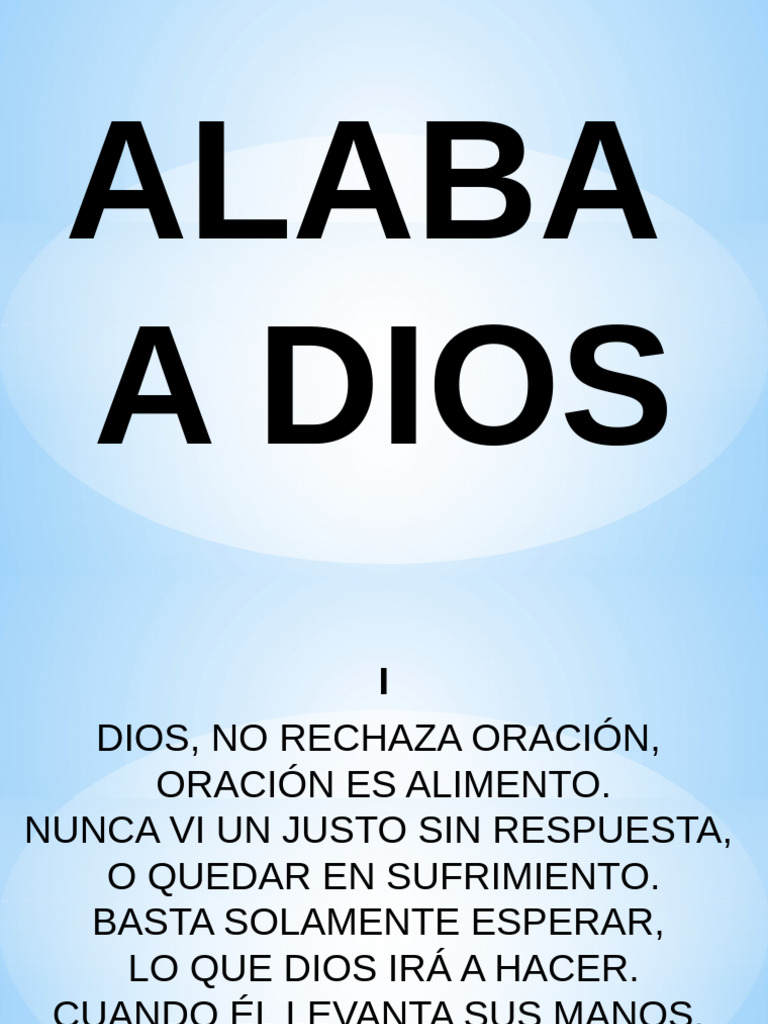 Alaba A Dios | PDF