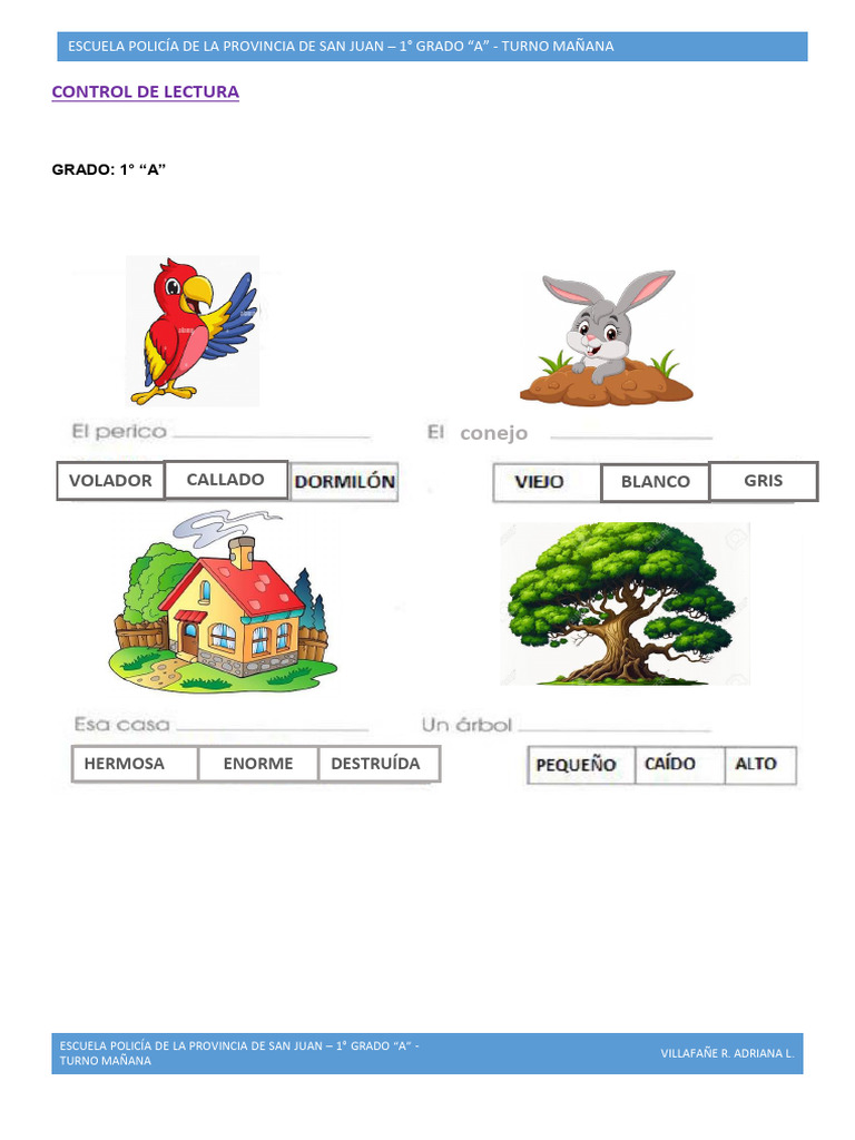 Control de Lectura y Escritura | PDF