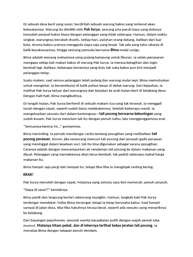 Di Sebuah Desa Kecil Yang Sunyi | PDF