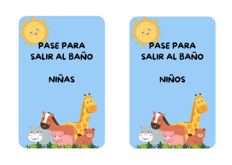 Pase para Salir Al Baño | PDF