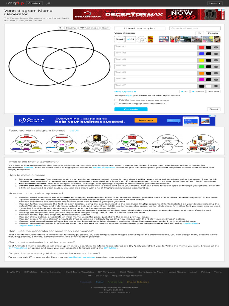 Venn Diagram Meme Generator - Imgflip | PDF | Computing | Software
