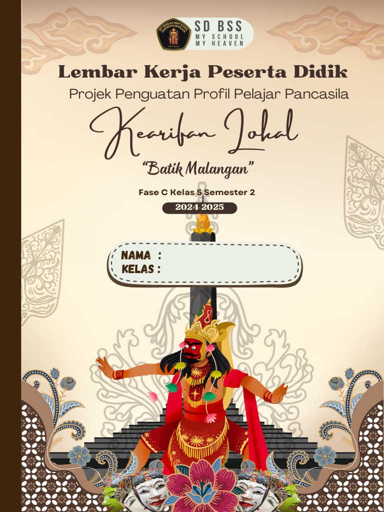 LKPD P5 Kearifan Lokal Batik Malangan Kelas 5 | PDF