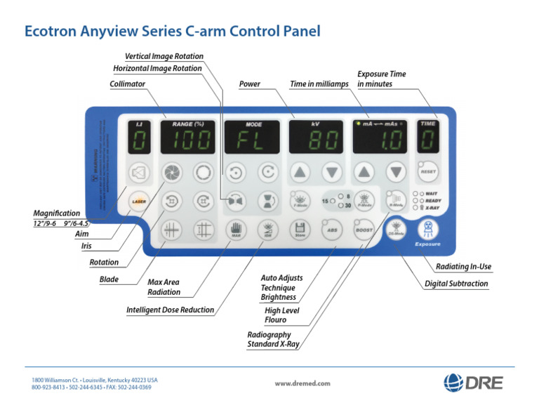 Ecotron Anyview C-arm Control Panel | PDF
