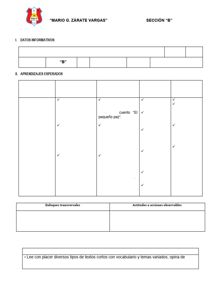 Sesión de Aprendizaje Leemos y Comprendemos Un Cuento e Identificamos El Sustantivo | PDF ...