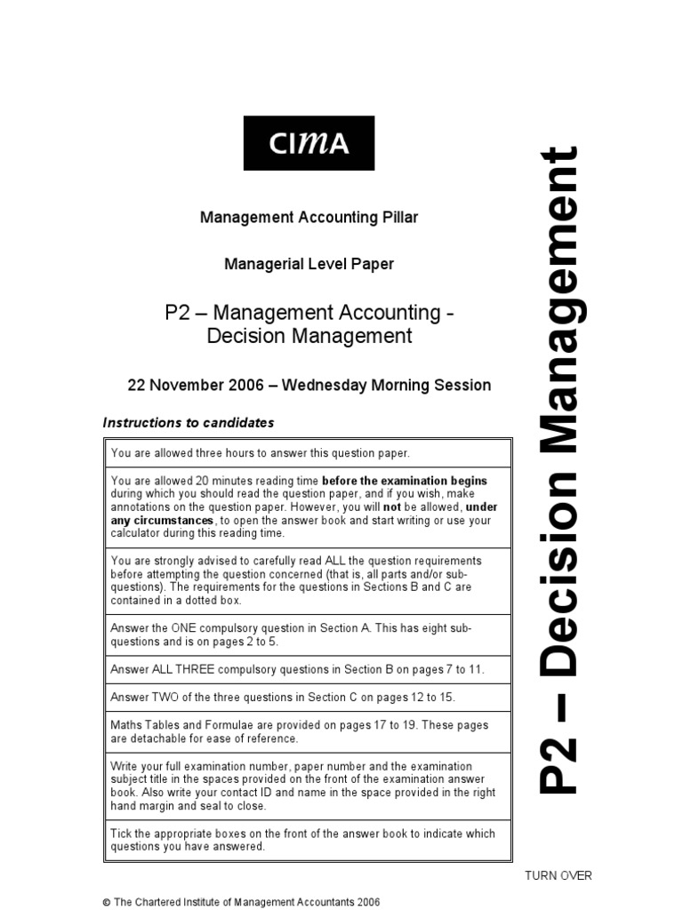 P2 - Management Accounting - Decision Management | PDF | Present Value ...