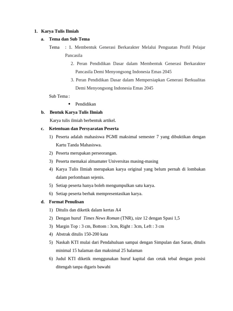 JUKNIS KTI (Revisi) | PDF