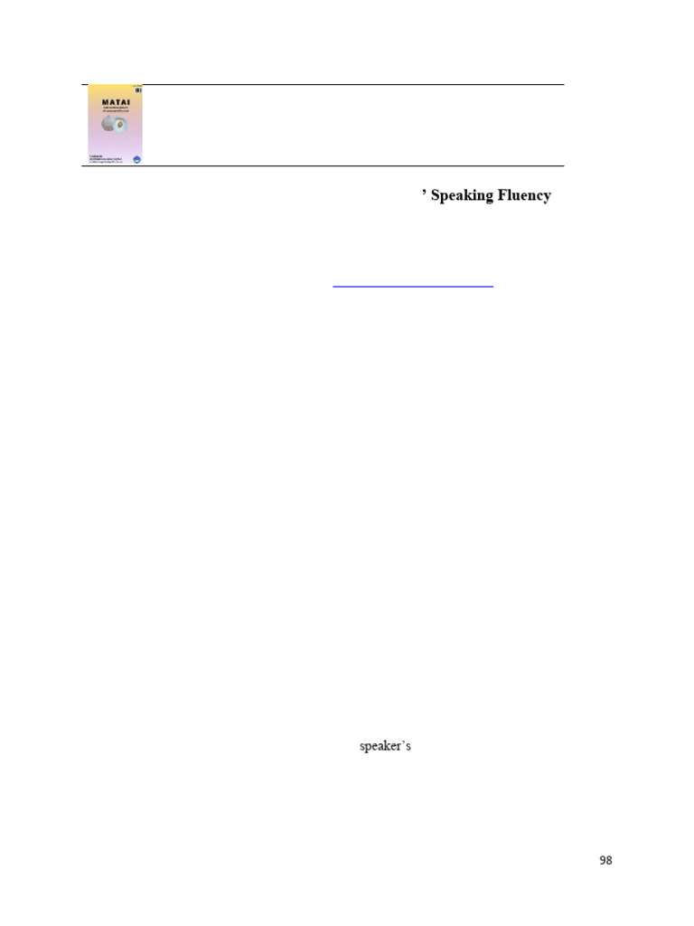 Enhancing EFL Undergraduate Students Speaking Flu | PDF | Fluency | English As A Second Or ...