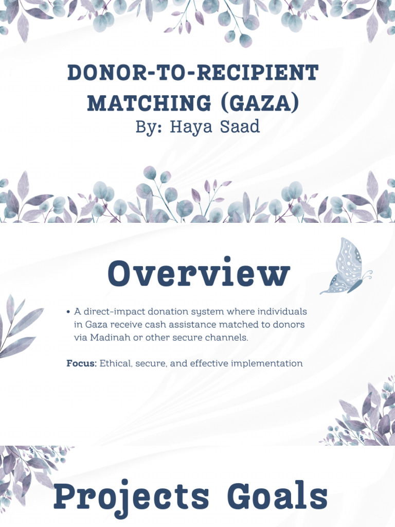 Donor-To-Recipient Matching (Gaza) | PDF