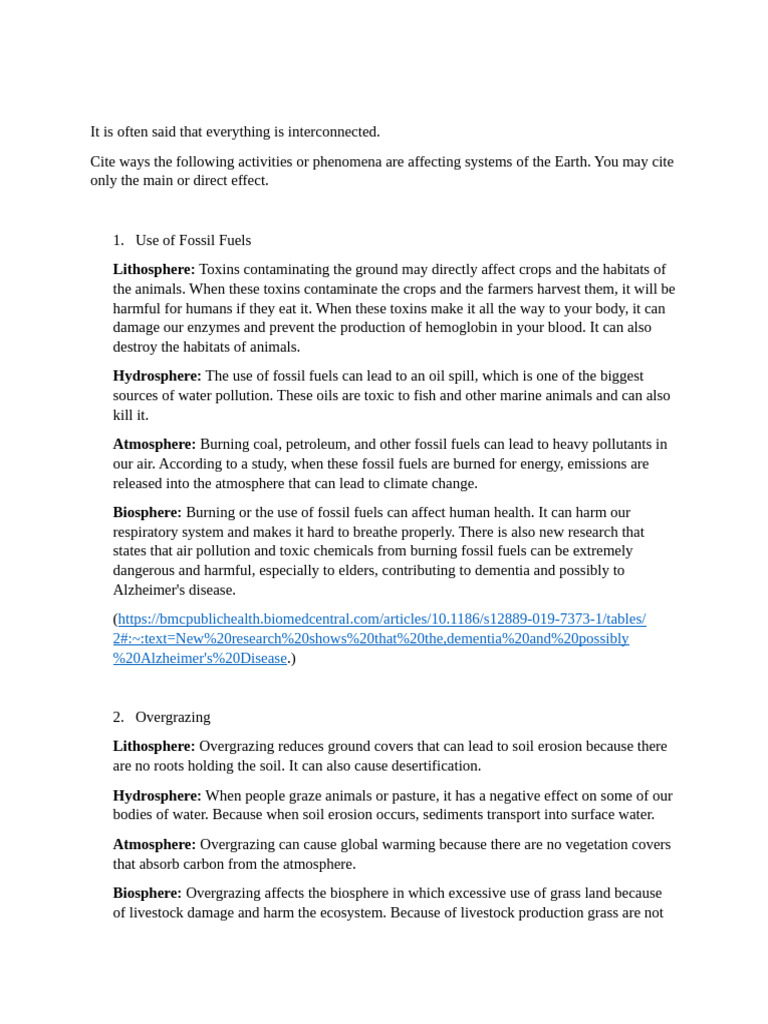 Earth and Life Science Lesson Overview | PDF | Soil | Climate Change