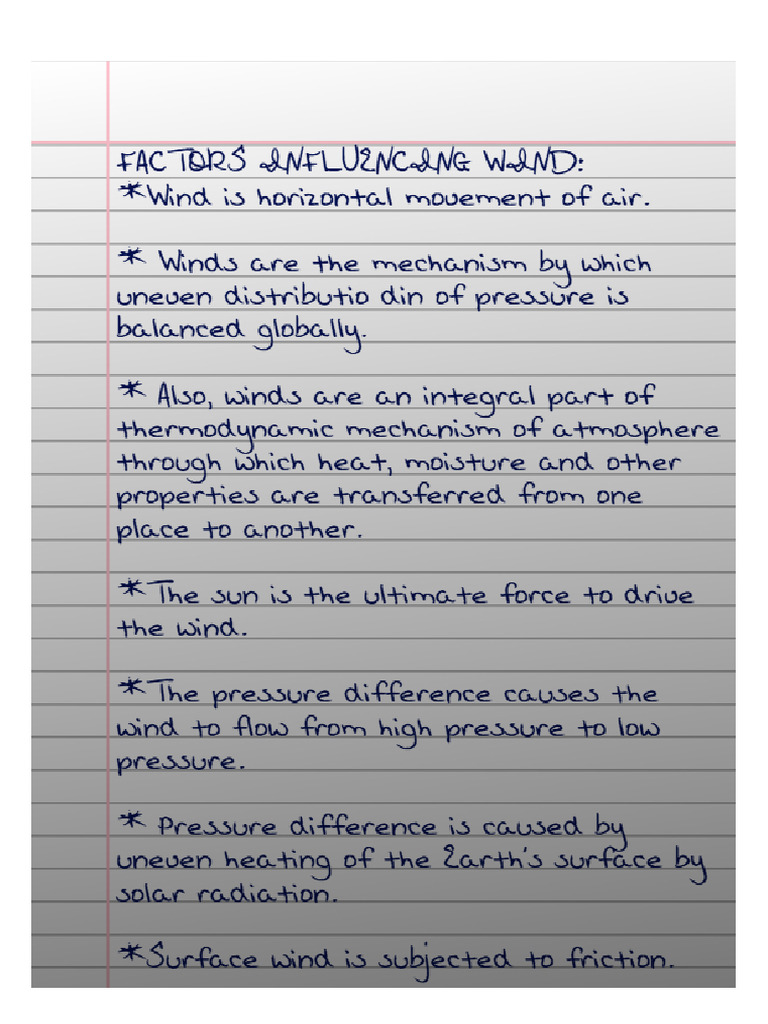 FACTORS INFLUENCING WIND | PDF