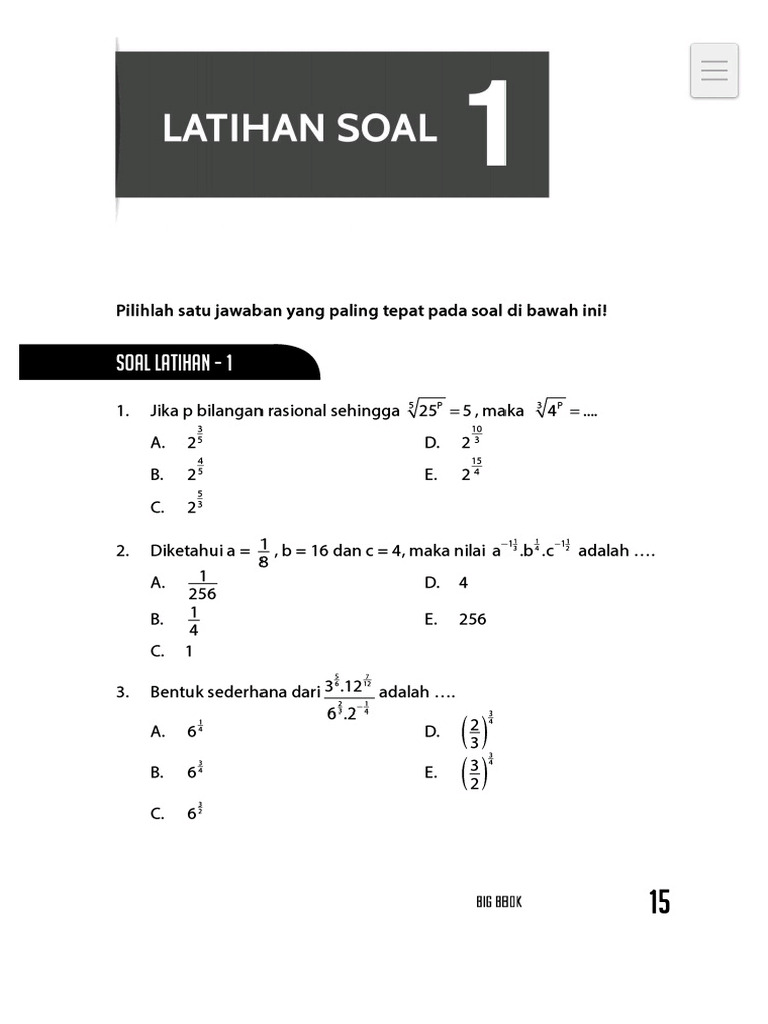 Latihan Eksponen | PDF