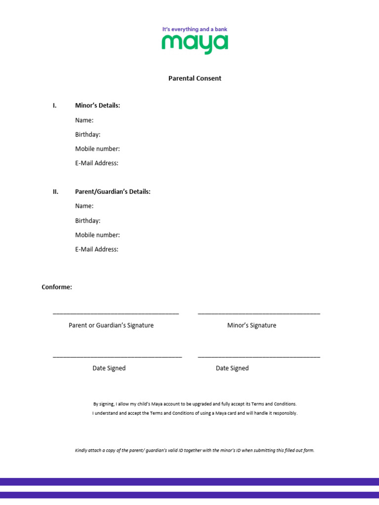 Maya Parent Consent Form | PDF