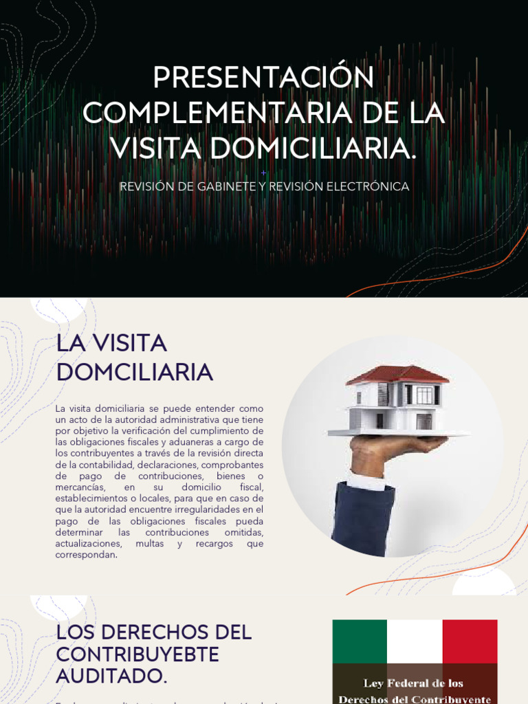 Presentación Complementaria de La Visita Domiciliaria | PDF | Fiscal | Constitución