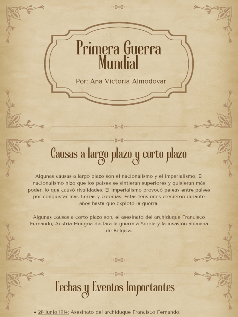 Primera Guerra Mundial - Ana Almodovar Mendez | PDF | Austria Hungría ...