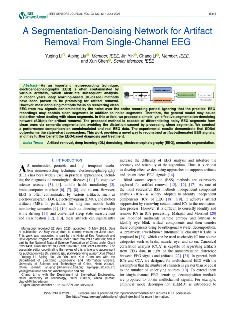 A_Segmentation-Denoising_Network_for_Artifact_Removal_From_Single-Channel_EEG | PDF ...