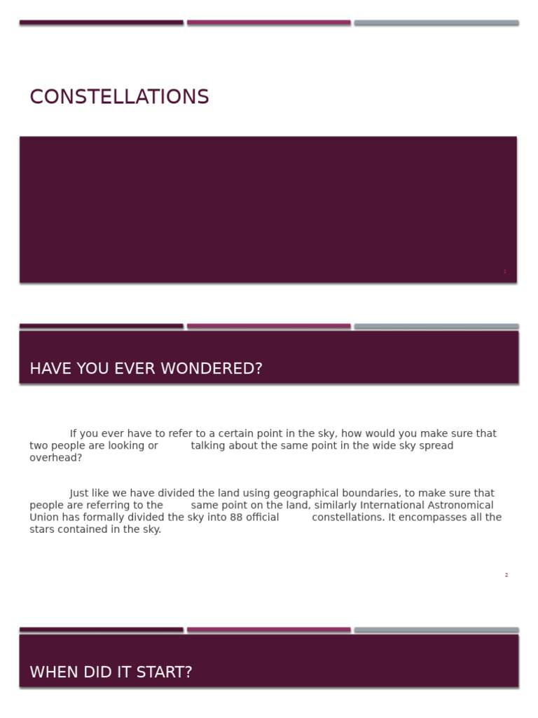 Constellations & Asterism Lecture | PDF | Constellation | Astronomical ...