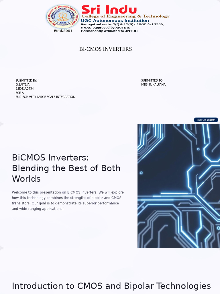 BiCMOS Inverters Blending The Best of Both Worlds | PDF | Bipolar Junction Transistor | Cmos