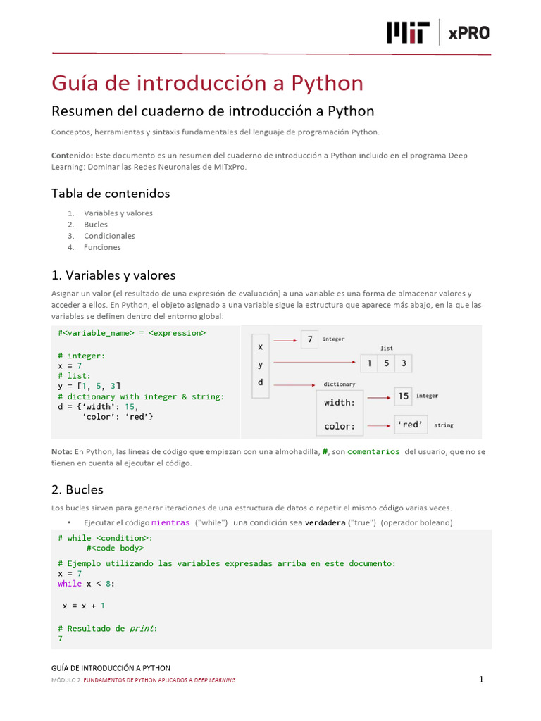 MITxPRO_DLMN_ESP_M2_Notebook_1_GUIA_FUNDAMENTOS__Python_ASC | PDF | Python (lenguaje de ...