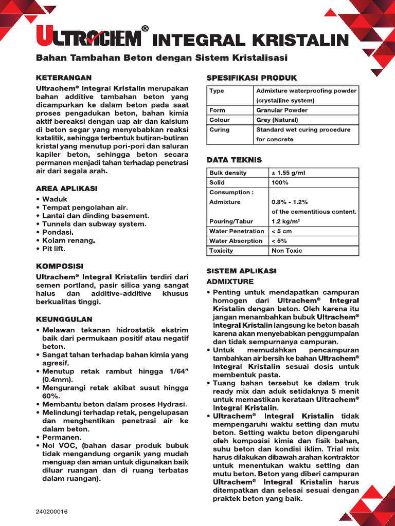 ULTRACHEM INTEGRAL KRISTALIN (16 FEB 2024) - P | PDF